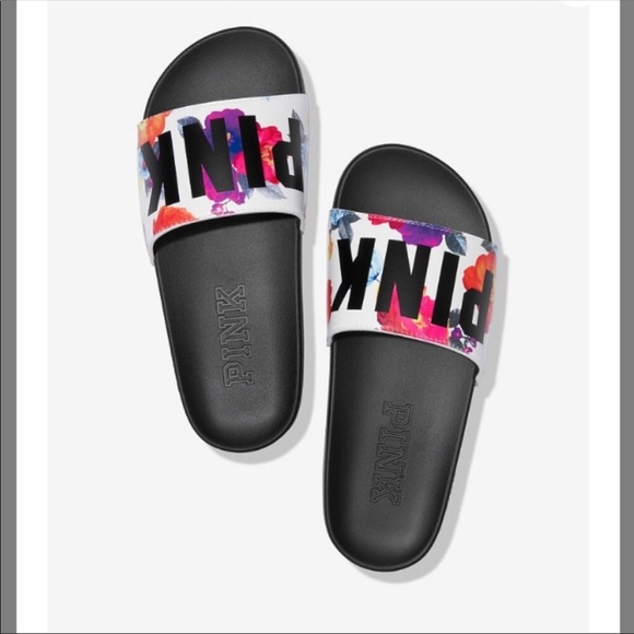 PINK Victoria's Secret | Shoes | New With Tags Floral Slides | Poshmark
